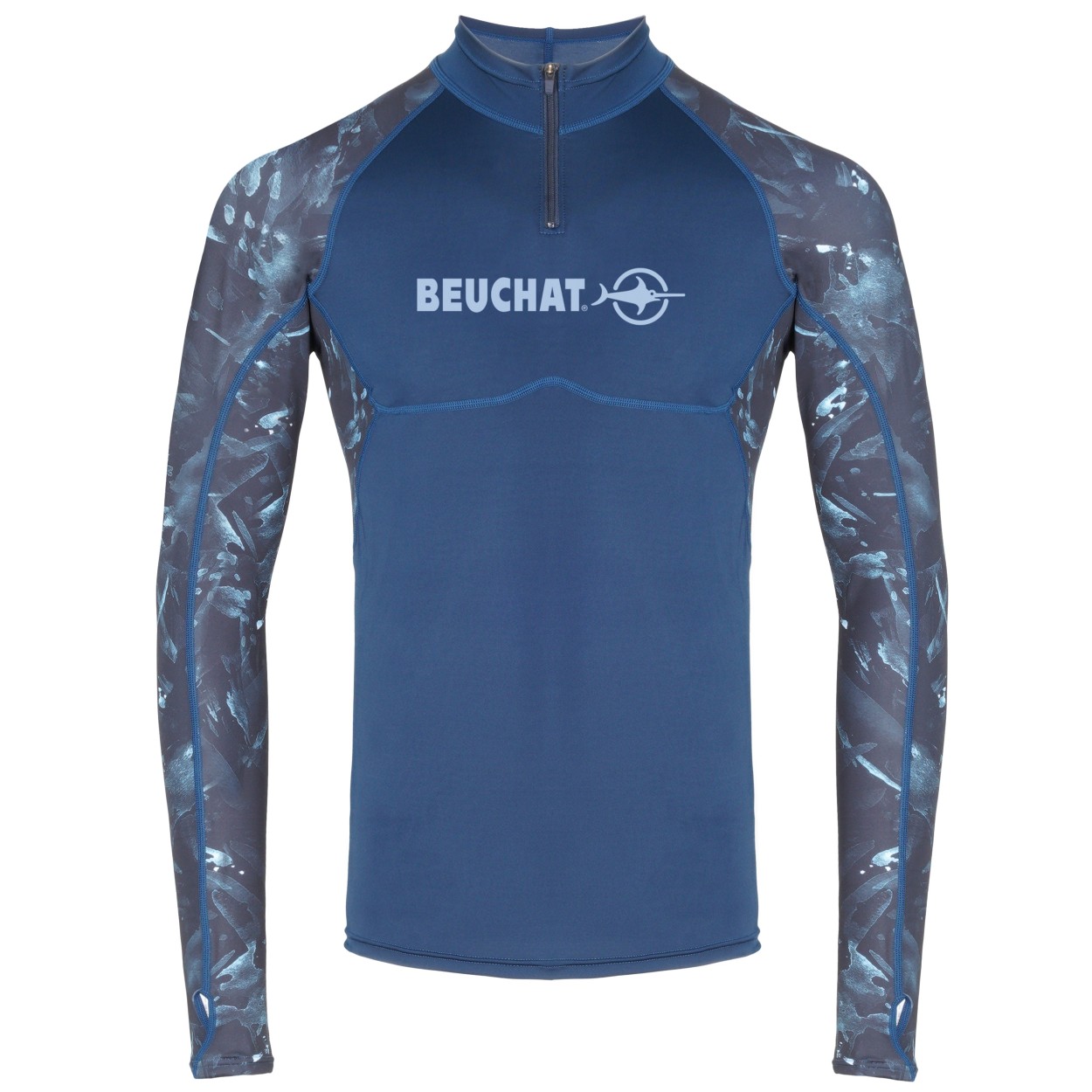 Beuchat long sleeve rashguard - ATOLL Seaweed|Lycra man snorkeling