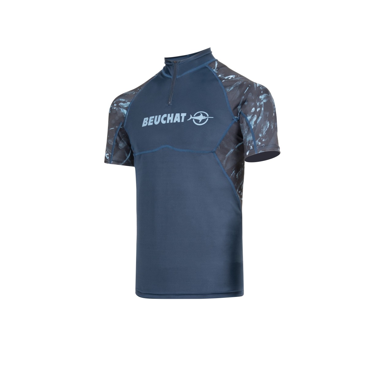 Beuchat short sleeve rashguard - ATOLL Seaweed|Lycra man snorkeling